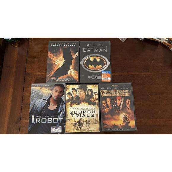 Media | Action Adventure Dvd Lot Batman Pirates I Robot More | Poshmark